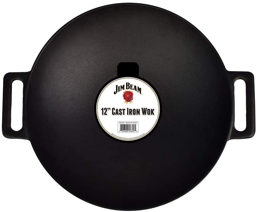 Jim Beam 12'' Pre Seasoned Heavy Duty Construction Cast Iron Grilling ...