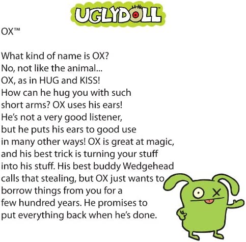 Ugly Doll Classic Plush Doll, Ox – ZeeBooth