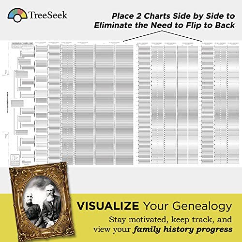 TreeSeek® 15 Generation Pedigree Chart | Blank Genealogy Forms for Fam ...