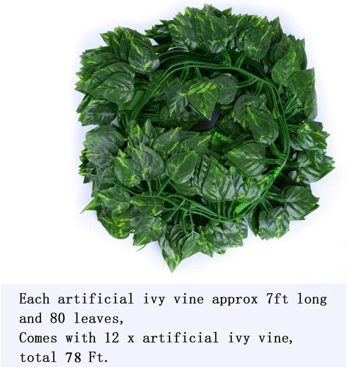 Kalolary 176 Ft 24 Strands Artificial Ivy Garland Leaf Vines Plants Gr ...