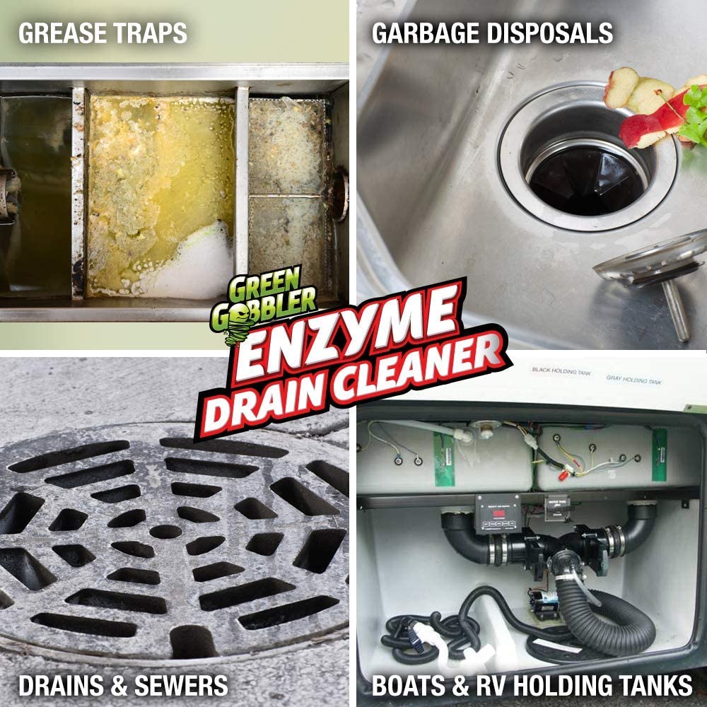 Green Gobbler ENZYMES for Grease Trap & Sewer - Controls Foul Odors ...